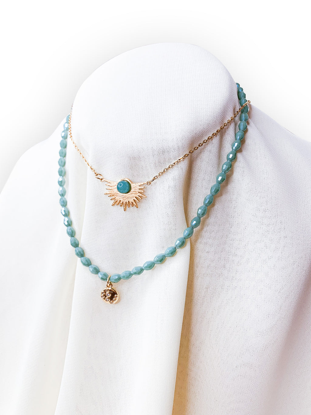 COLLAR DOBLE BLUE MAGIC – Prusten Anillos Únicos